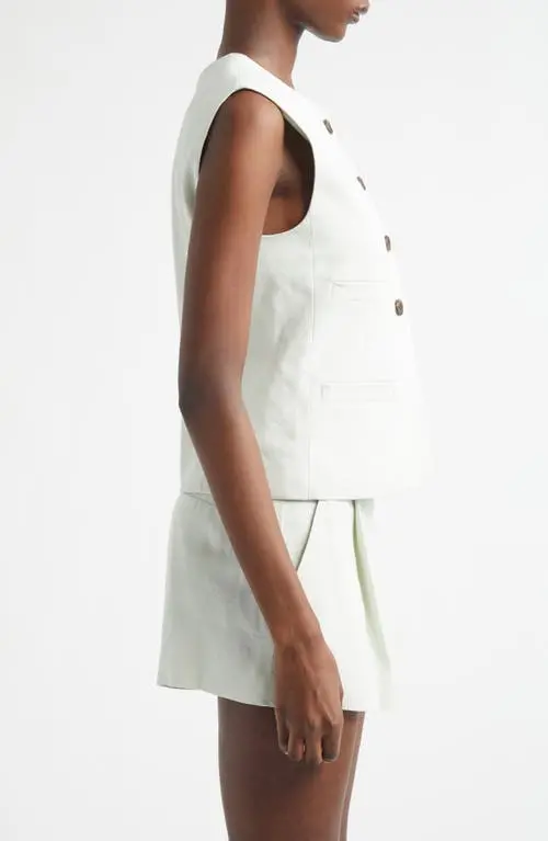 A.L.C. Georgie Linen-blend Vest - Pale Mint