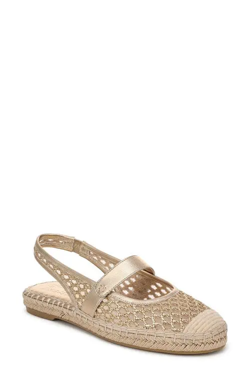 Naturalizer Jolie Slingback Espadrille Flat - Gold Metallic Multi