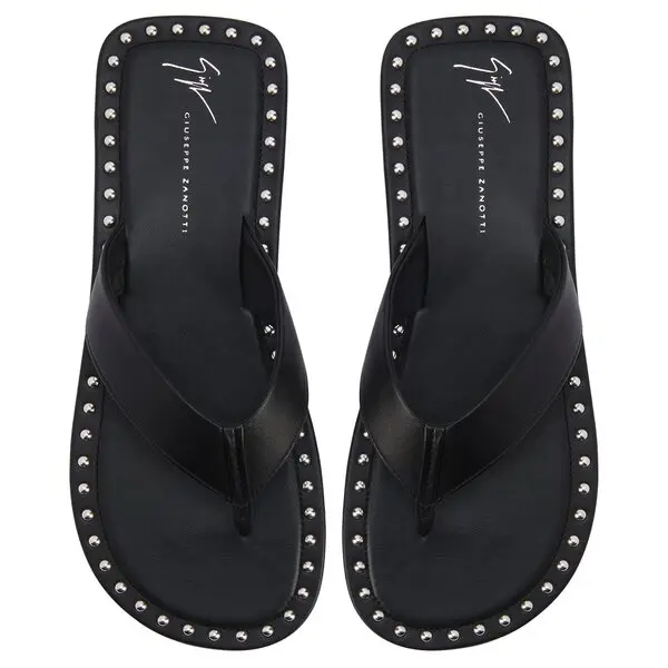 GIUSEPPE ZANOTTI Leather Thong Sandals