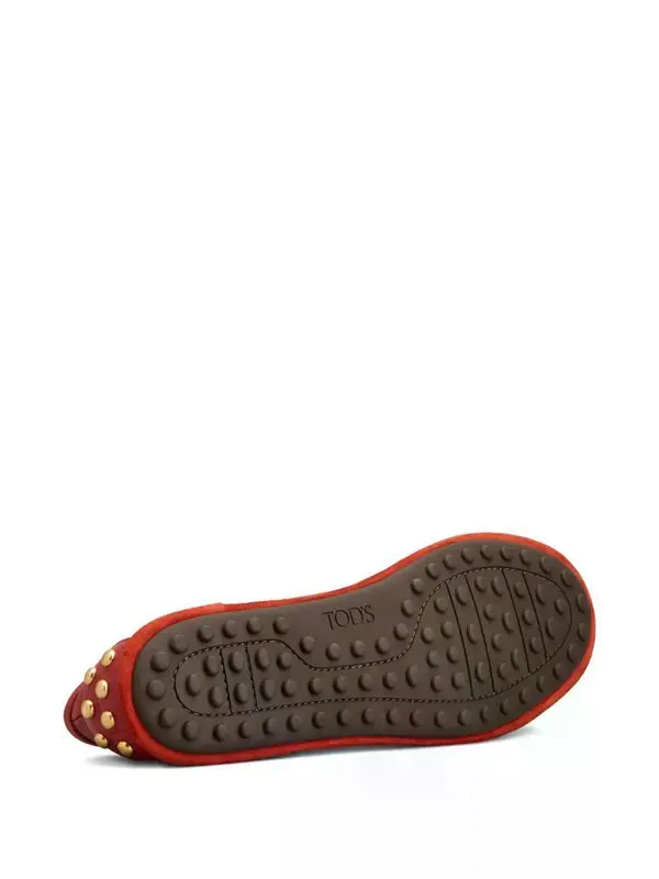 TOD'S Studded-detail Ballet Flats - Red