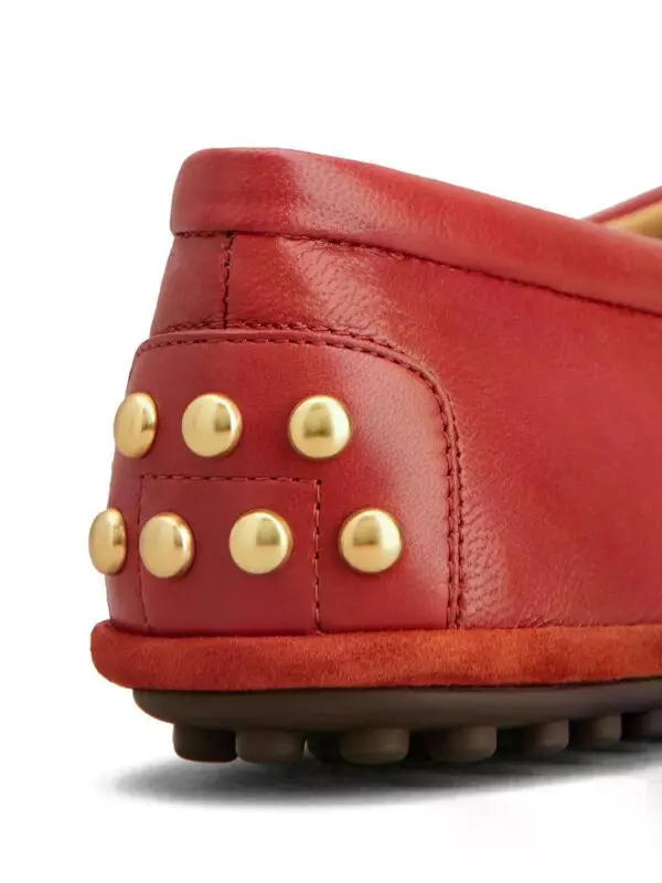 TOD'S Studded-detail Ballet Flats - Red