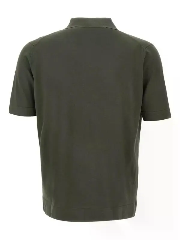 FILIPPO DE LAURENTIIS Short-sleeve Ribbed-trim T-shirt - Green