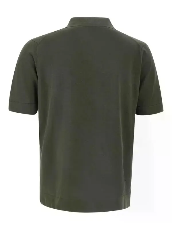 FILIPPO DE LAURENTIIS Short-sleeve Ribbed-trim T-shirt - Green