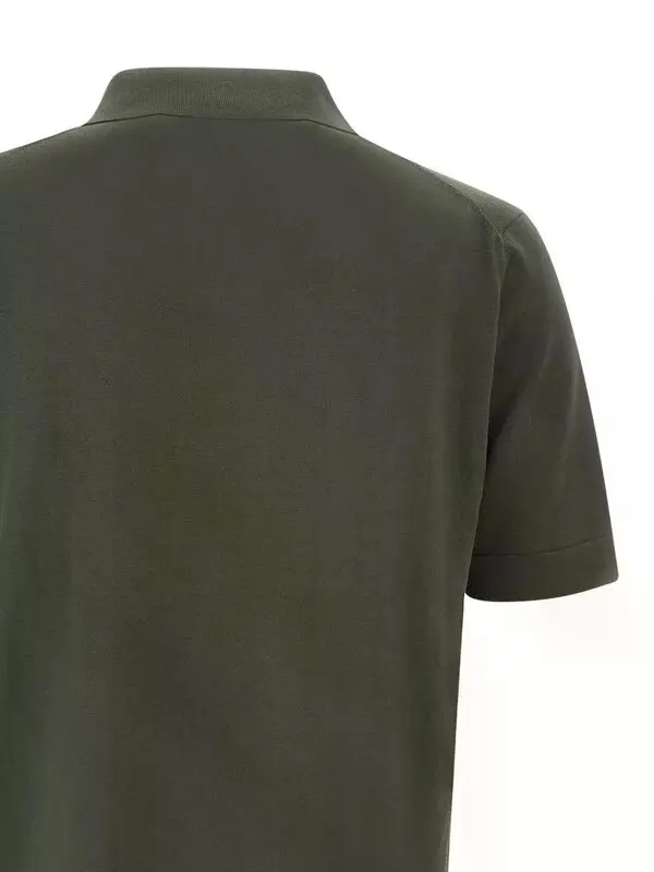 FILIPPO DE LAURENTIIS Short-sleeve Ribbed-trim T-shirt - Green