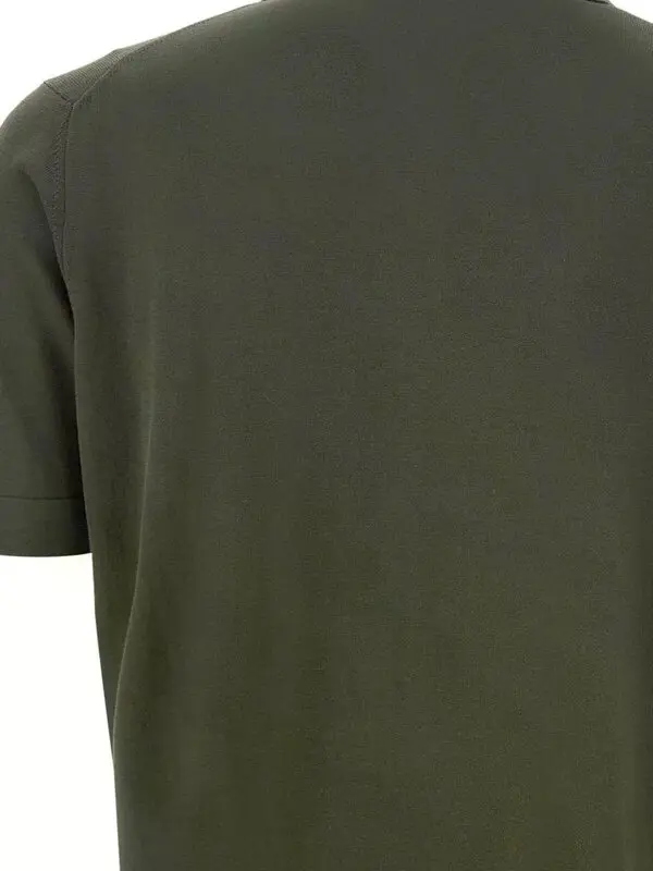 FILIPPO DE LAURENTIIS Short-sleeve Ribbed-trim T-shirt - Green
