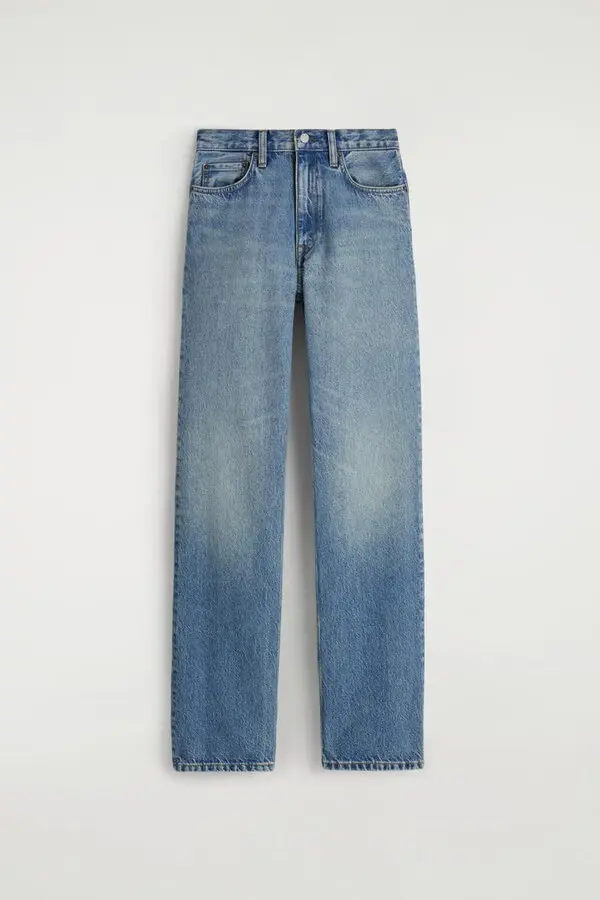 Cos Chord Straight-leg Jeans In Dark Wash - Blue