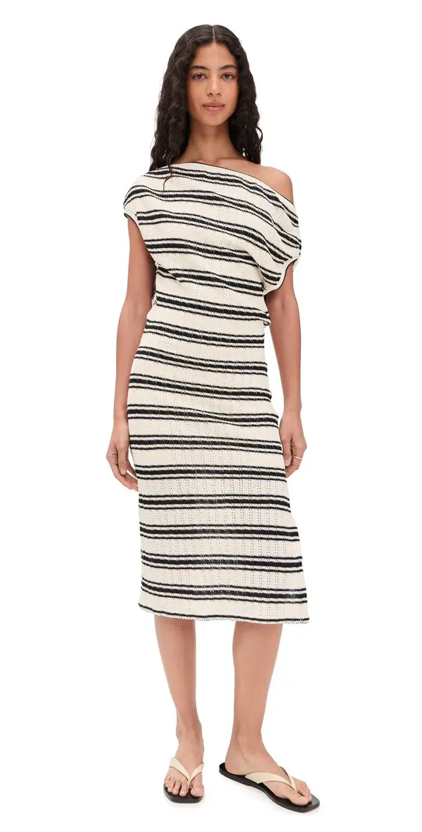 Ramy Brook Stripe Chet Dress - Black Stripe