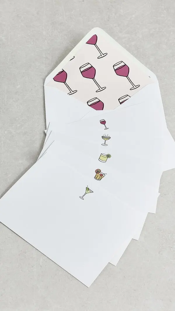 DEAR ANNABELLE Happy Hour Notecards With Euro Envelopes