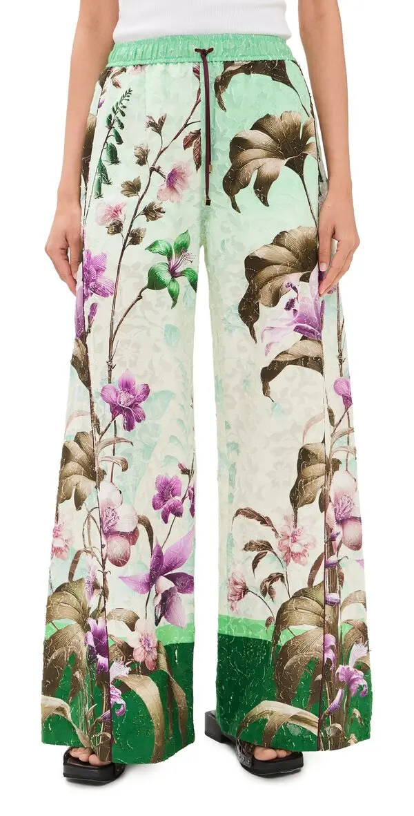 F.R.S FOR RESTLESS SLEEPERS Apate Floral Pants - Wild Floral Verde