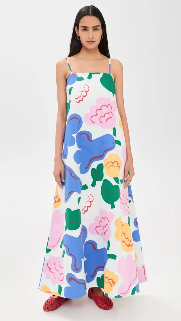 marimekko maxi dress NEW Anthropologie Marimekko Maxi Dress Lae Pikkuinen Unikko Long Sleeve ~  Sz S
