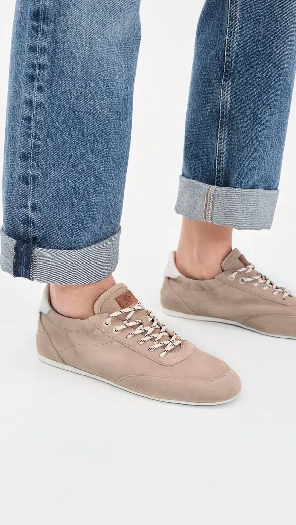 Sperry Slim Jogger Sneakers With Suede Upper And Leather Trim - Linen Multi