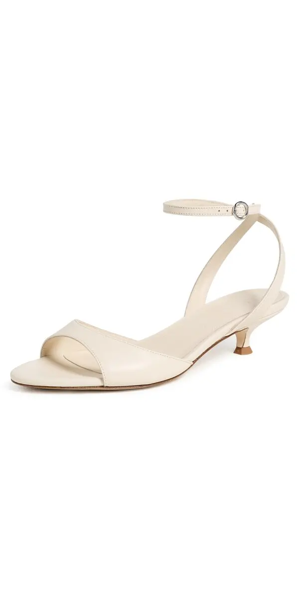 AeydĒ Zelia Nappa Leather Sandals - Creamy