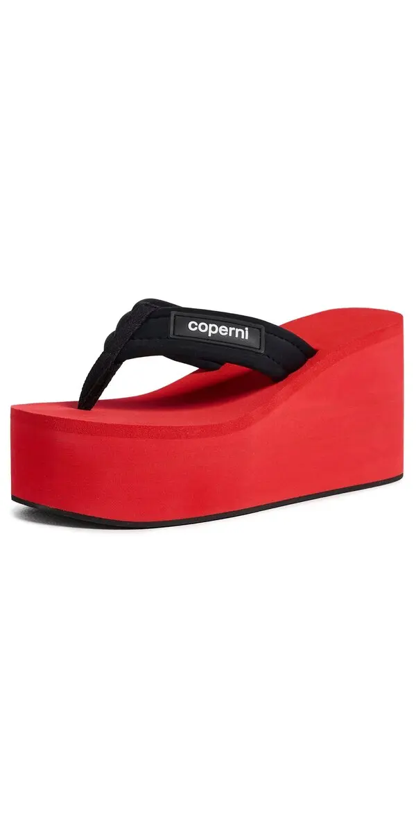 Coperni Wedge Sandals - Black/red