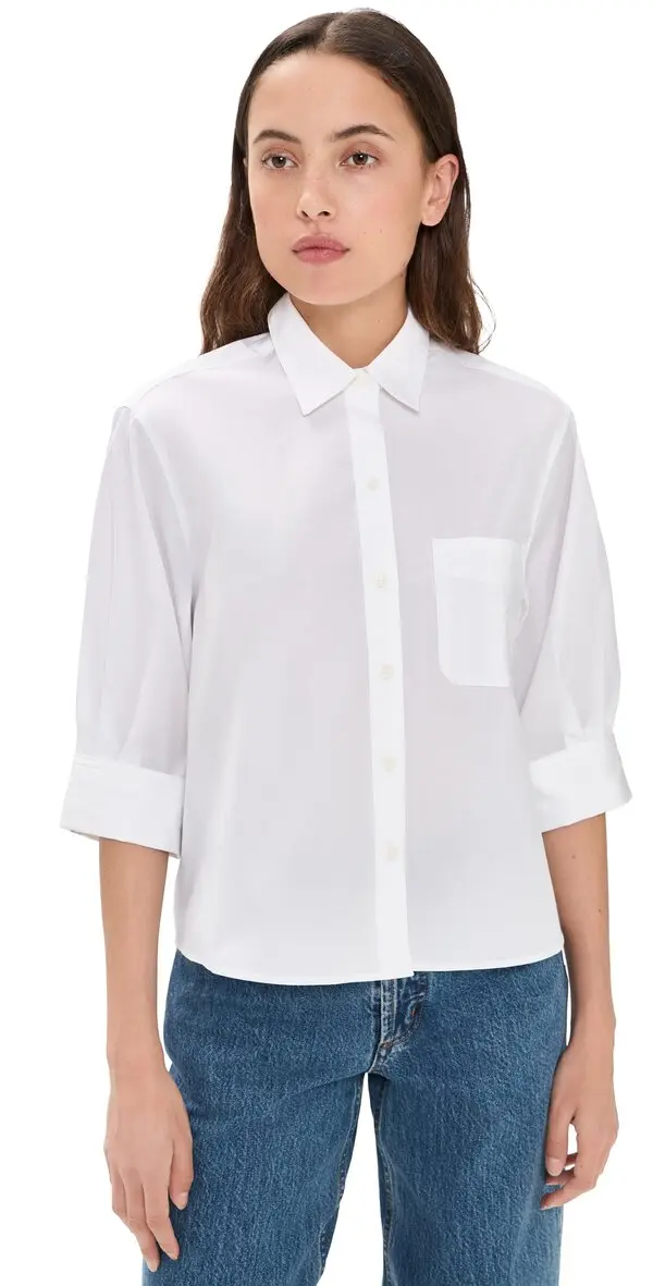 Rag & Bone Lucia Poplin Button-down Shirt - White