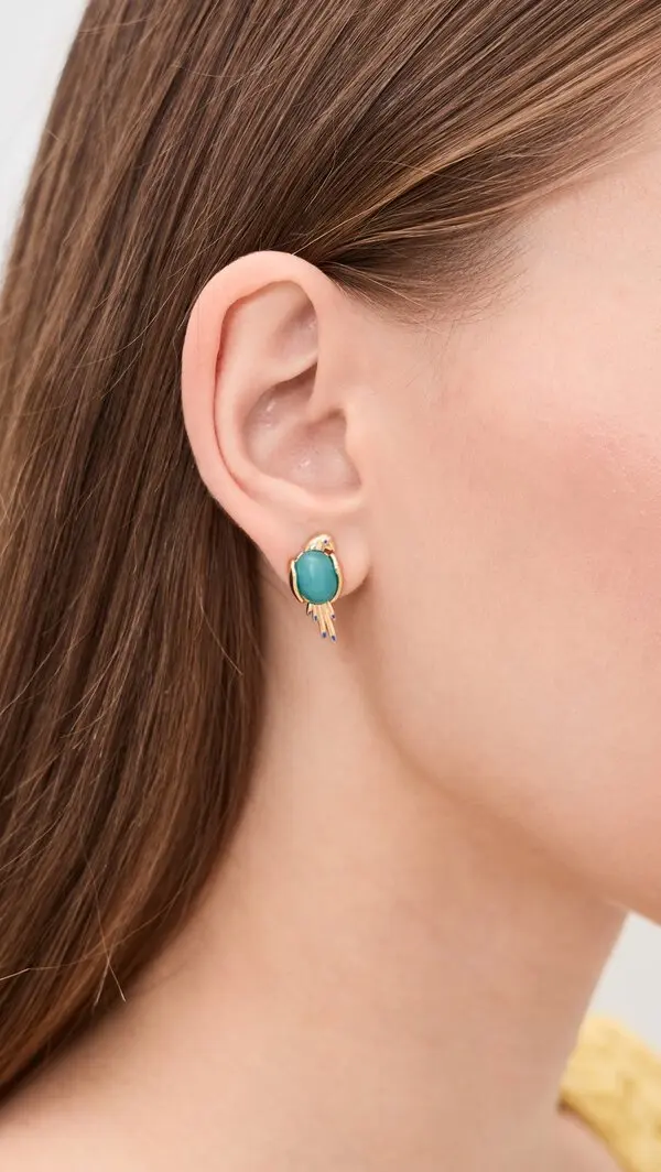 Lele Sadoughi Eileen Parrot Stud Earrings