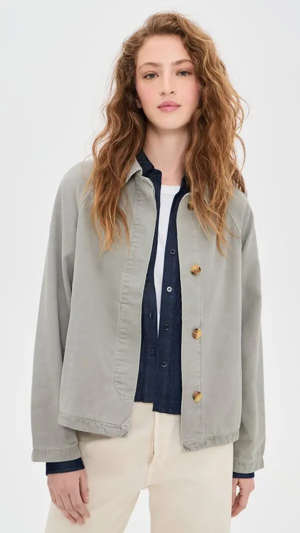 Marine Layer Collared Canvas Trench Coat