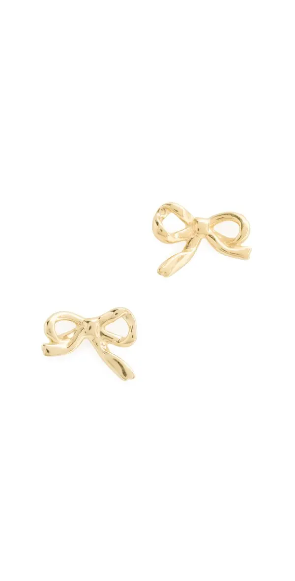 Madewell Demi Mini Bow Stud Earrings - Gold