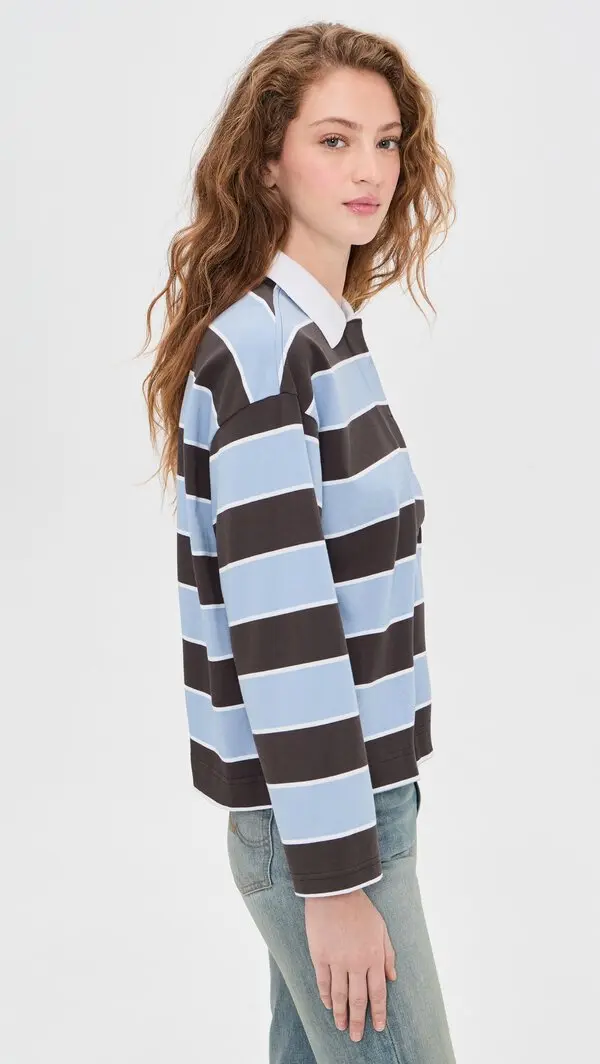 Madewell Rugby Polo With Striped Pattern And Long Sleeves