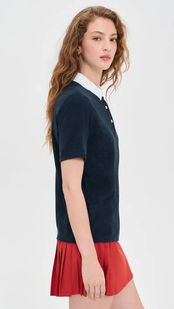 Kule Terry Polo With Classic Collar