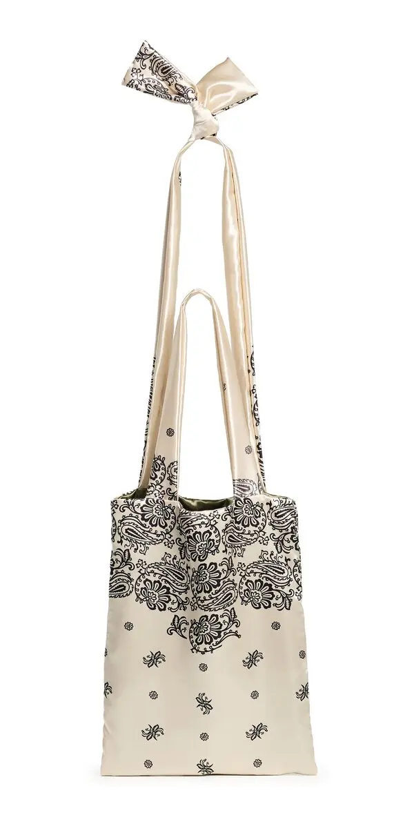 Maria La Rosa Bandana Couture Tote - Platino