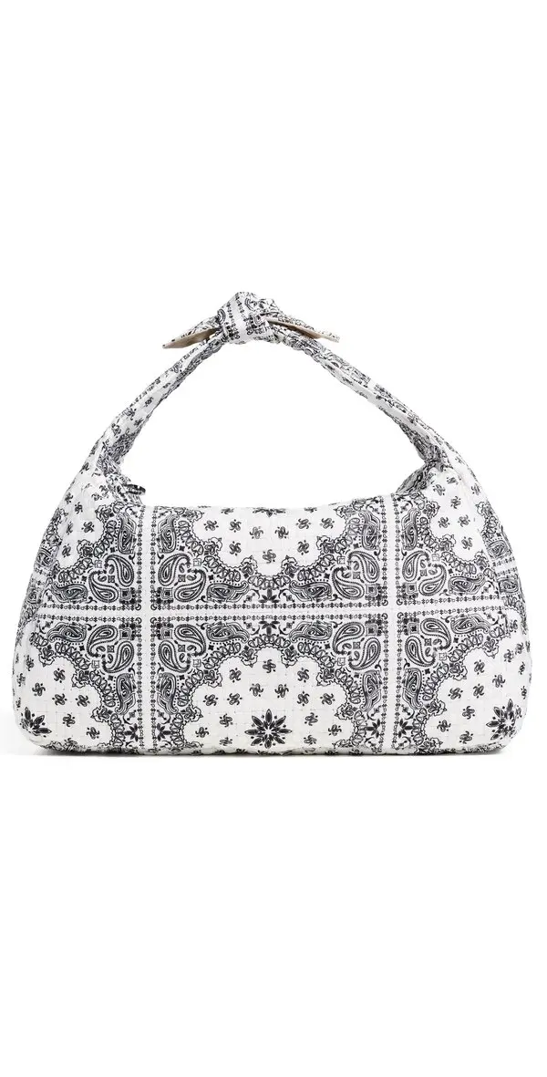 Maria La Rosa Bandana Print Bound Bag - White