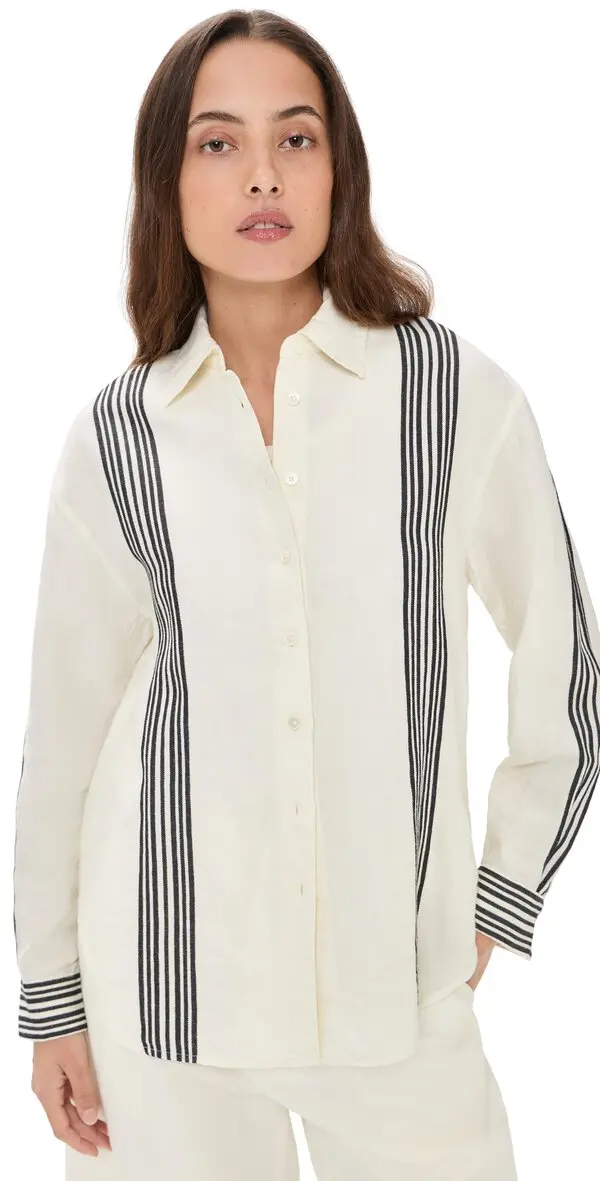 Madewell Striped Shirt - Bold Placement Stripe Black