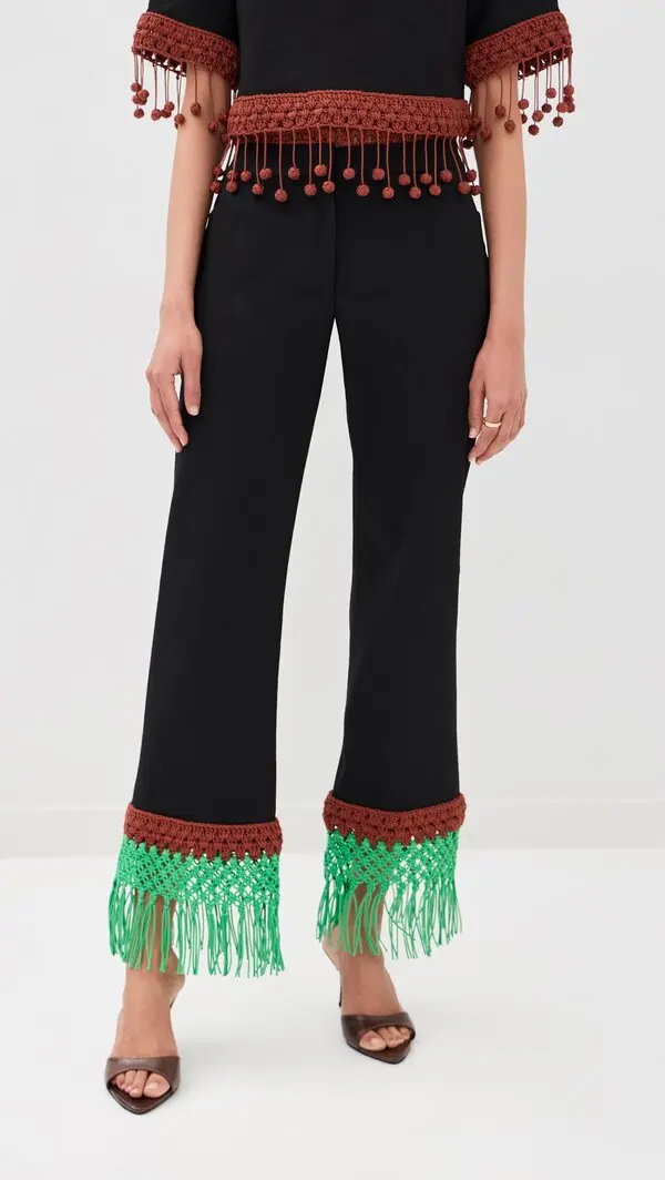 Rosie Assoulin Macrame Pizzants Pants