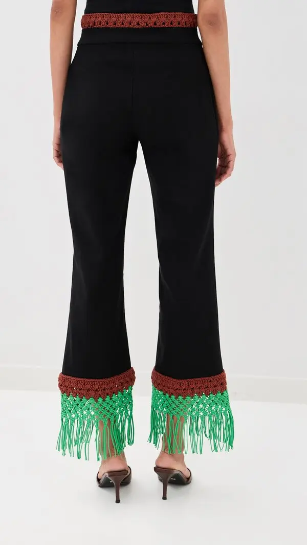Rosie Assoulin Macrame Pizzants Pants