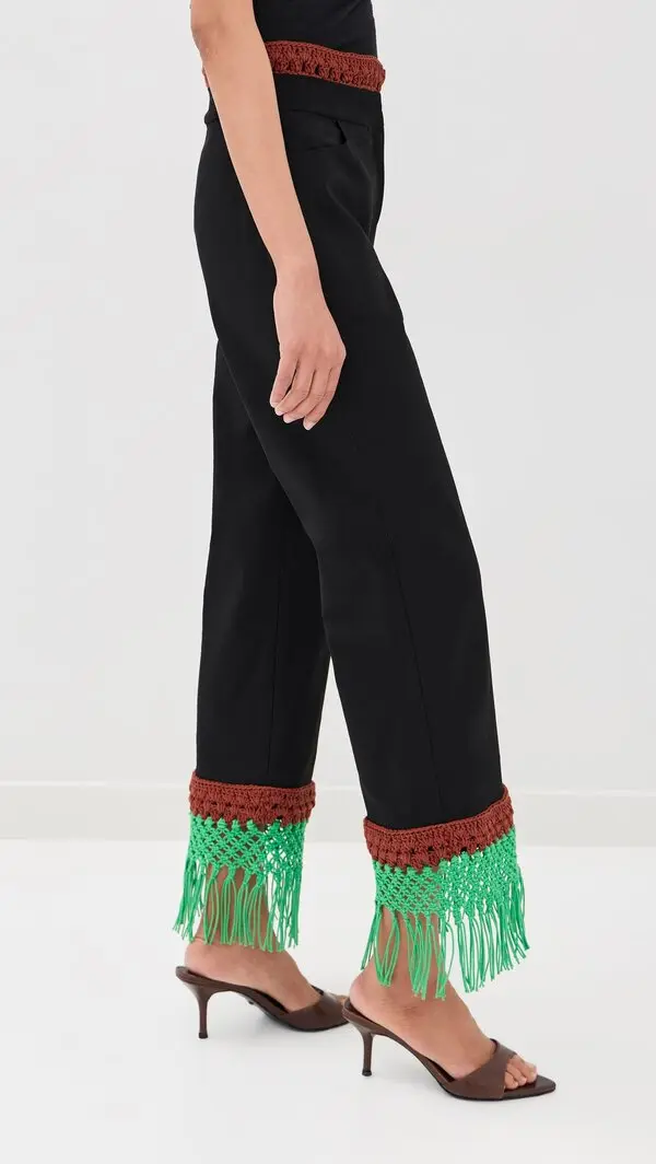 Rosie Assoulin Macrame Pizzants Pants