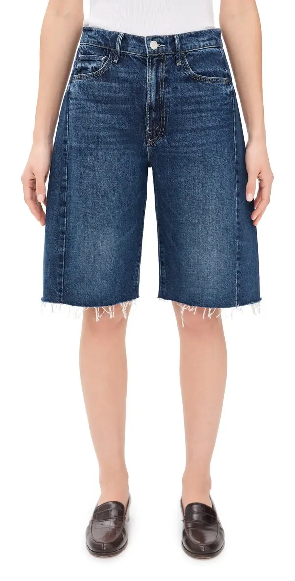 MOTHER Mid-weight Denim Bermuda Shorts - Did You Bring Me Anything
