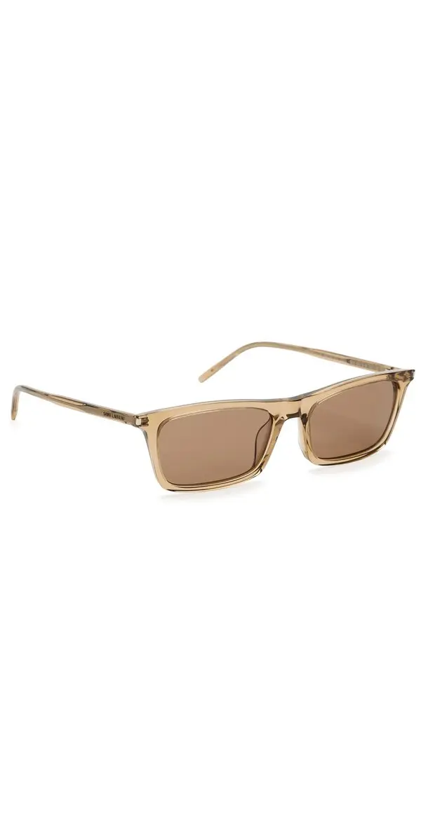 Saint Laurent Sl 890 Betty Thin Sunglasses - Brown-brown-brown