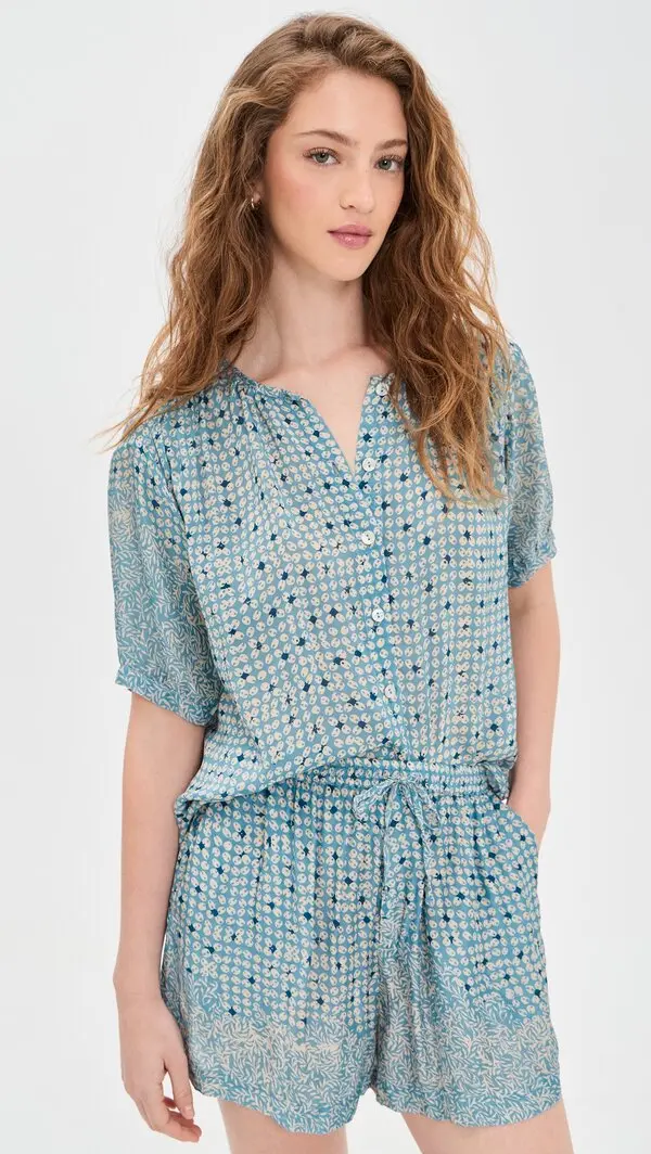 Natalie Martin Geometric Print Top