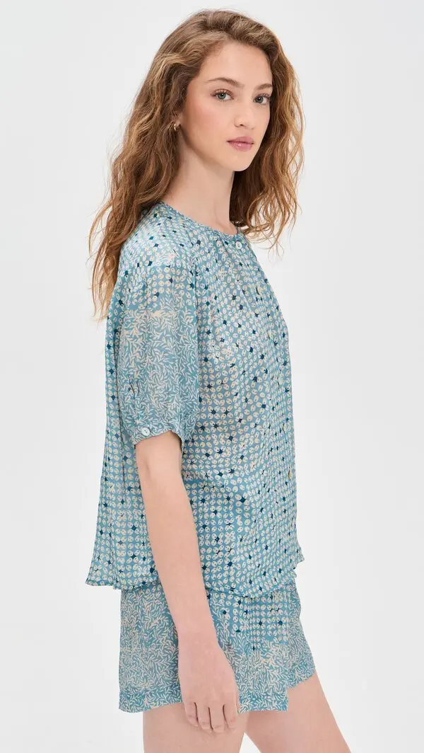 Natalie Martin Geometric Print Top