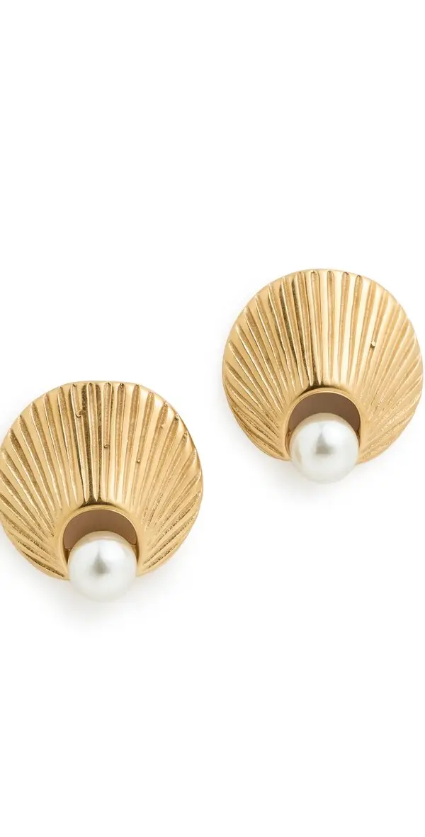 GALLEY LOS ANGELES Meeghan Earrings - Gold/pearl