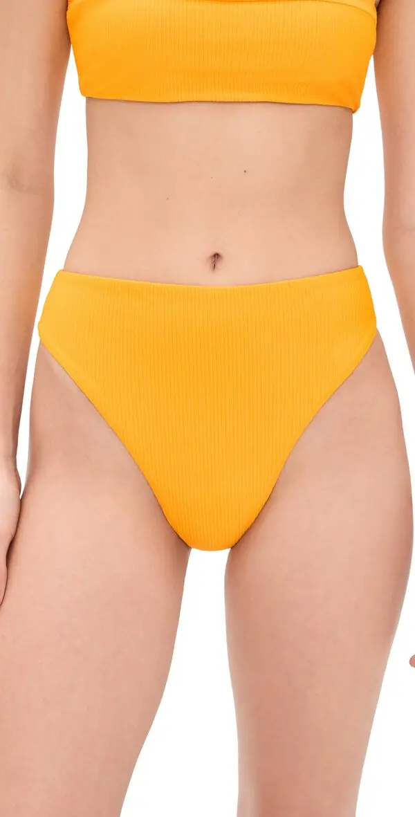 Jade Swim Incline Bikini Bottom - Golden