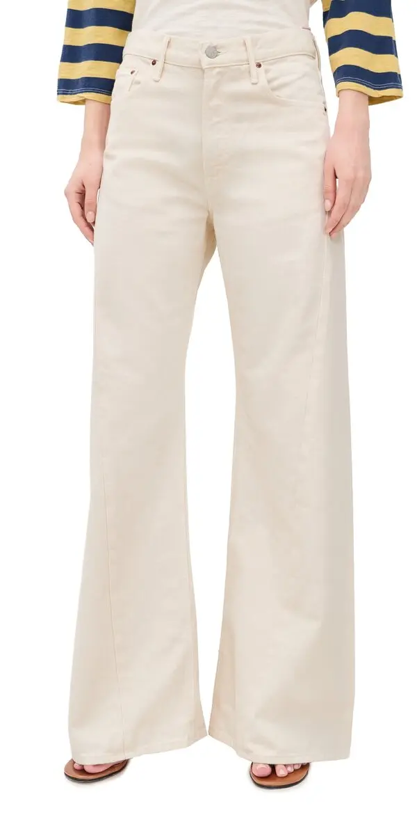 MOTHER The Lemon Twist Sneak Jeans - Natural