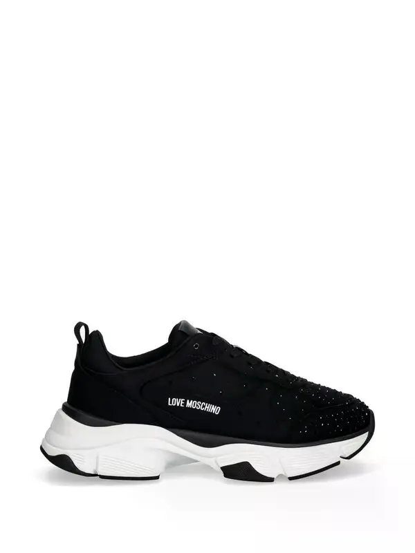 Moschino Stud-embellished Sneakers - Black