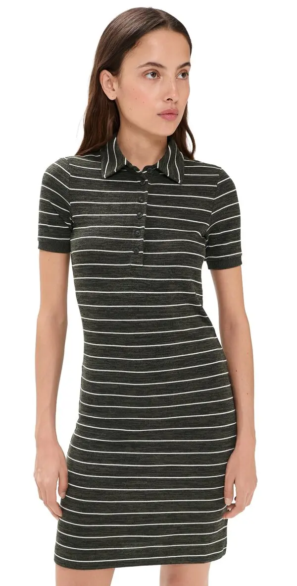 Rag & Bone Knit Stripe Polo Mini Dress - Armmt