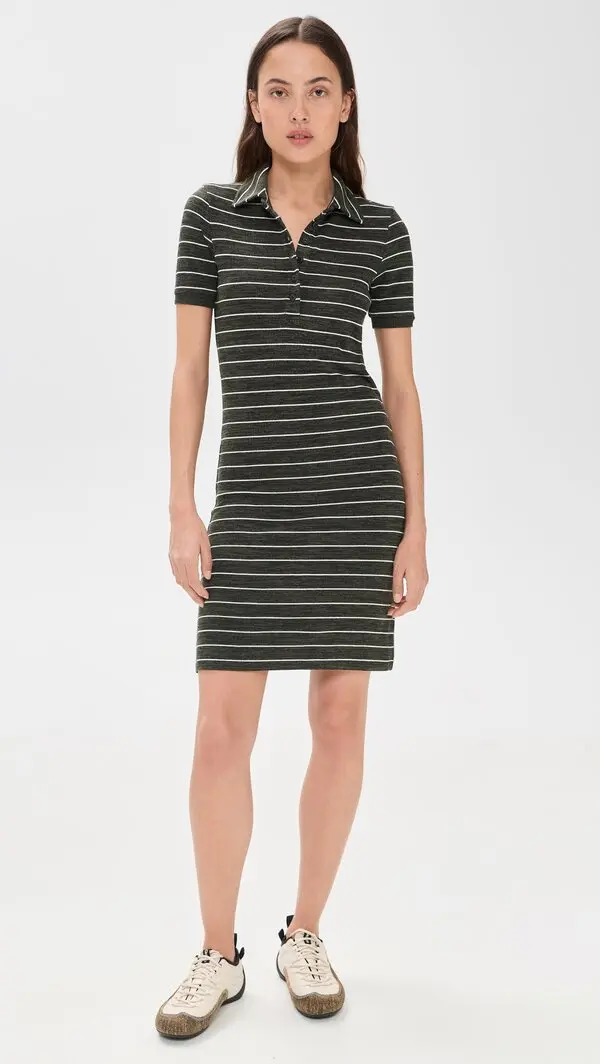 Rag & Bone Knit Stripe Polo Mini Dress - Armmt