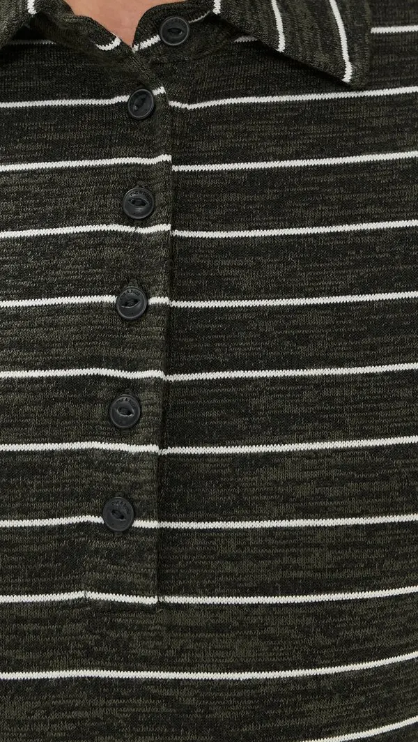 Rag & Bone Knit Stripe Polo Mini Dress - Armmt
