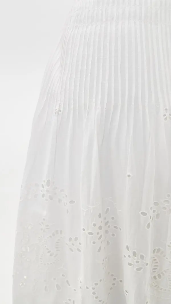 LoveShackFancy Mallow Eyelet Voile Skirt
