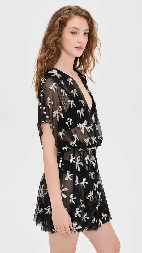 Norma Kamali Super Oversized Boyfriend Mini Dress