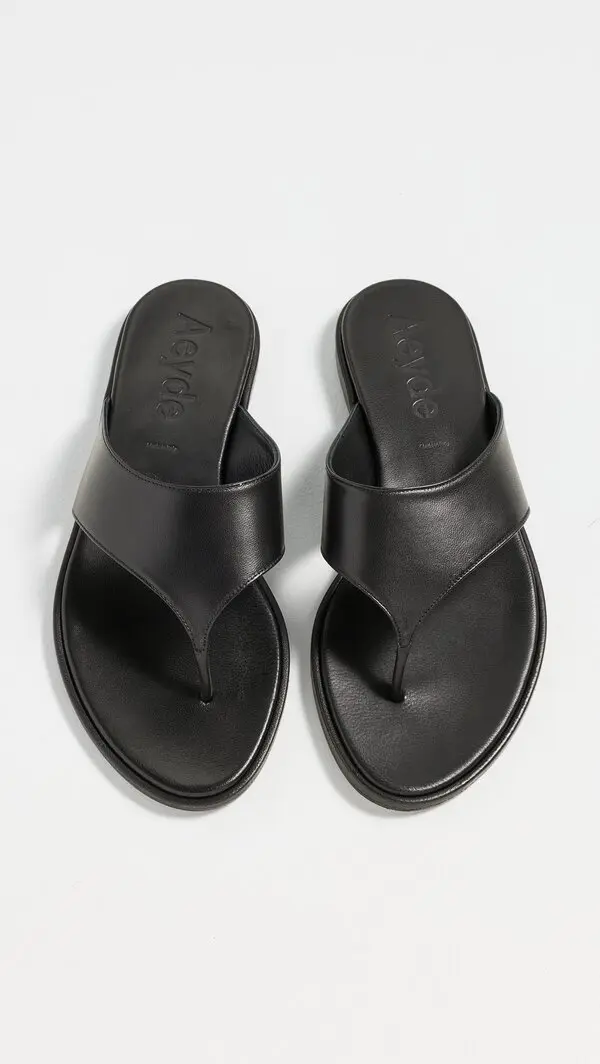 AeydĒ Amaya Nappa Leather Sandals - Black