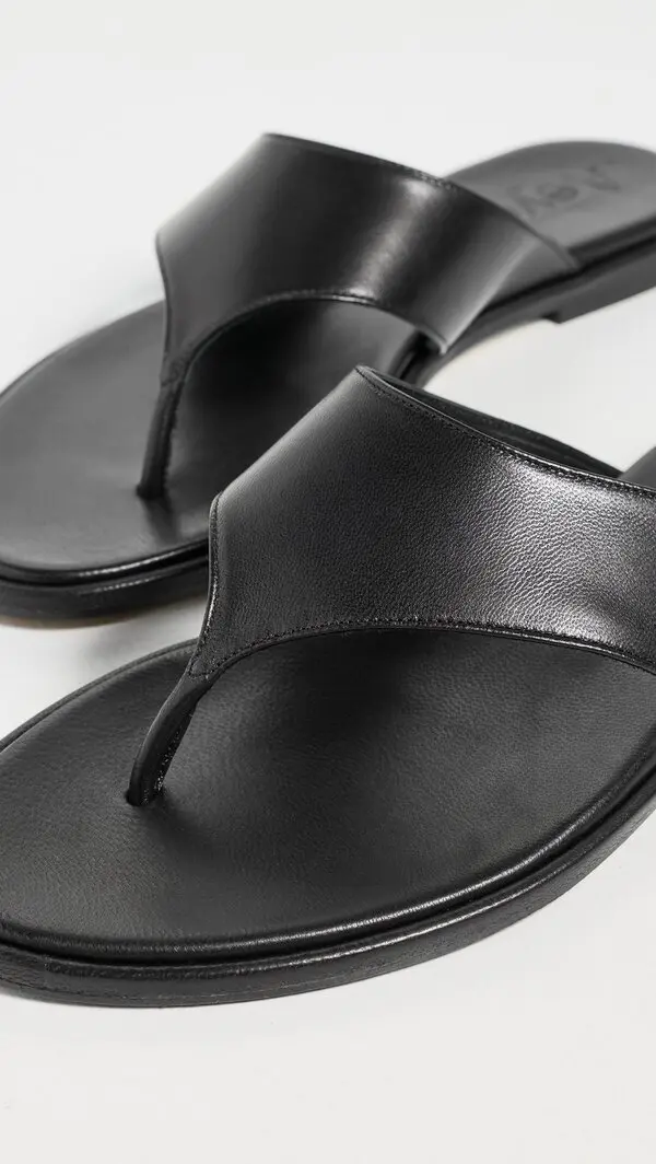AeydĒ Amaya Nappa Leather Sandals - Black