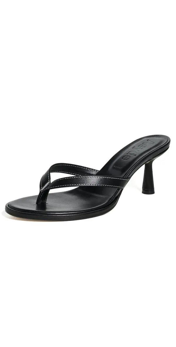 AeydĒ Daphne Nappa Leather Sandals - Black