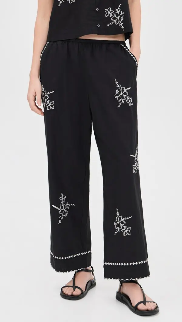 The Great. Weekend Hanky Embroidery Pants