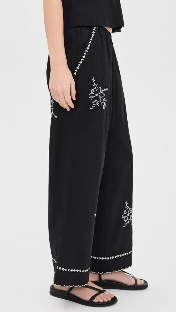 The Great. Weekend Hanky Embroidery Pants