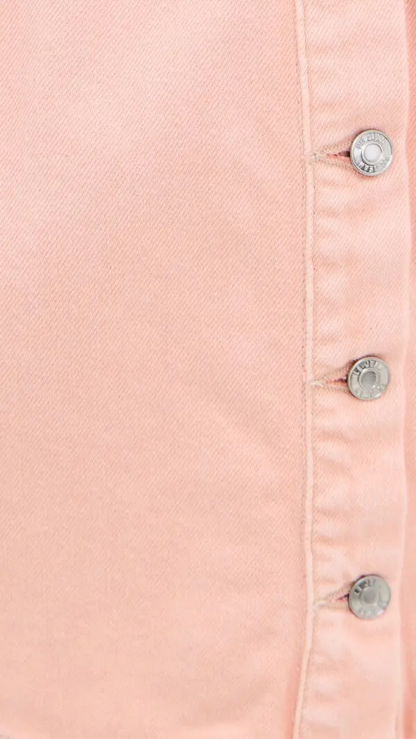 LE JEAN Short Sleeve Denim Swing Shirt