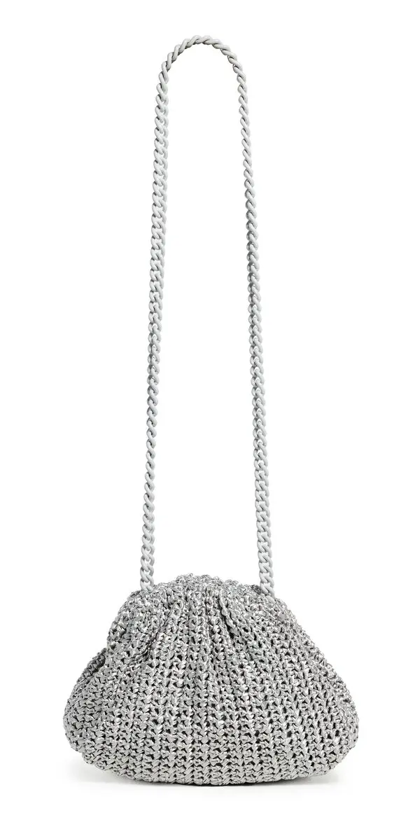 Maria La Rosa Mini Game Crochet Shoulder Bag - Silver