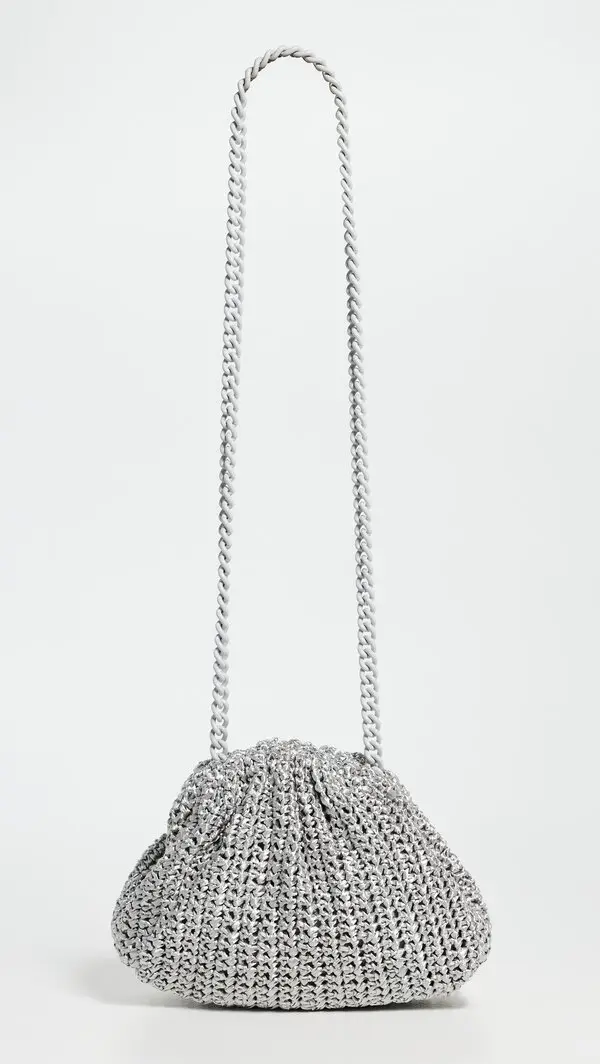 Maria La Rosa Mini Game Crochet Shoulder Bag - Silver